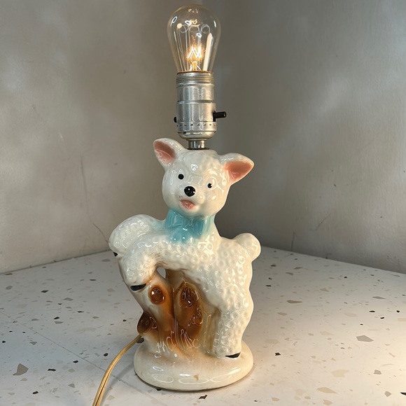 Vintage | Accents | Vintage Leviton Baby Lamb Sheep Nursey Ceramic ...